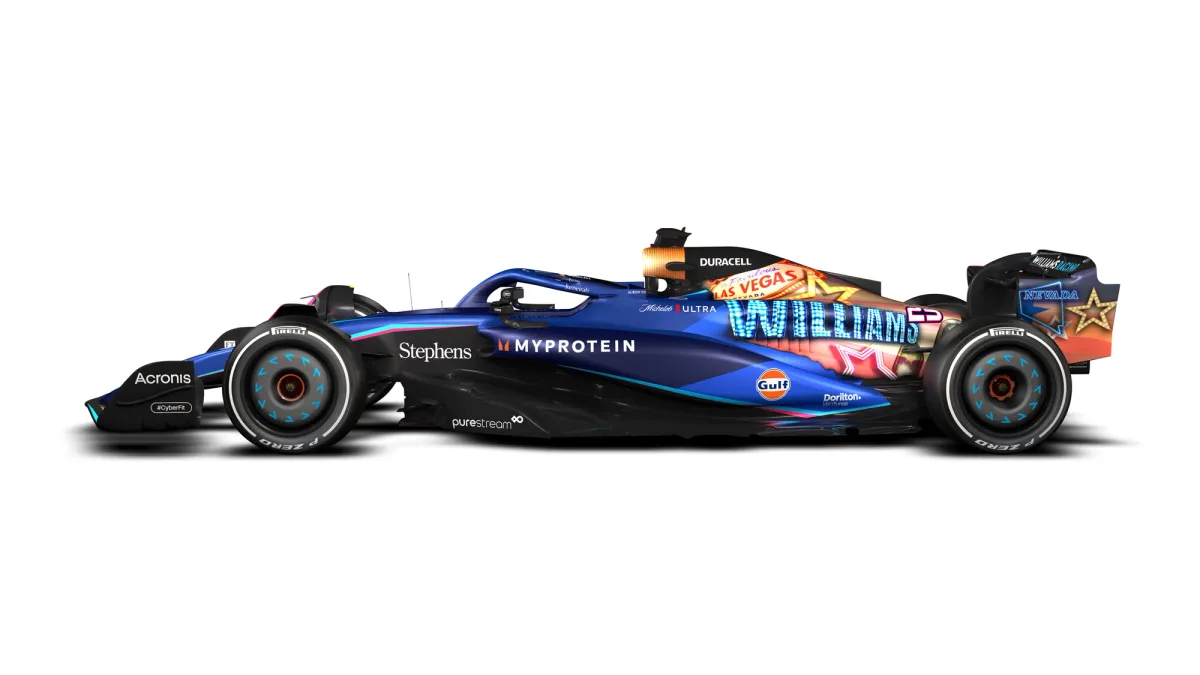 Williams adorn Vegas-inspired livery ahead of Las Vegas GP